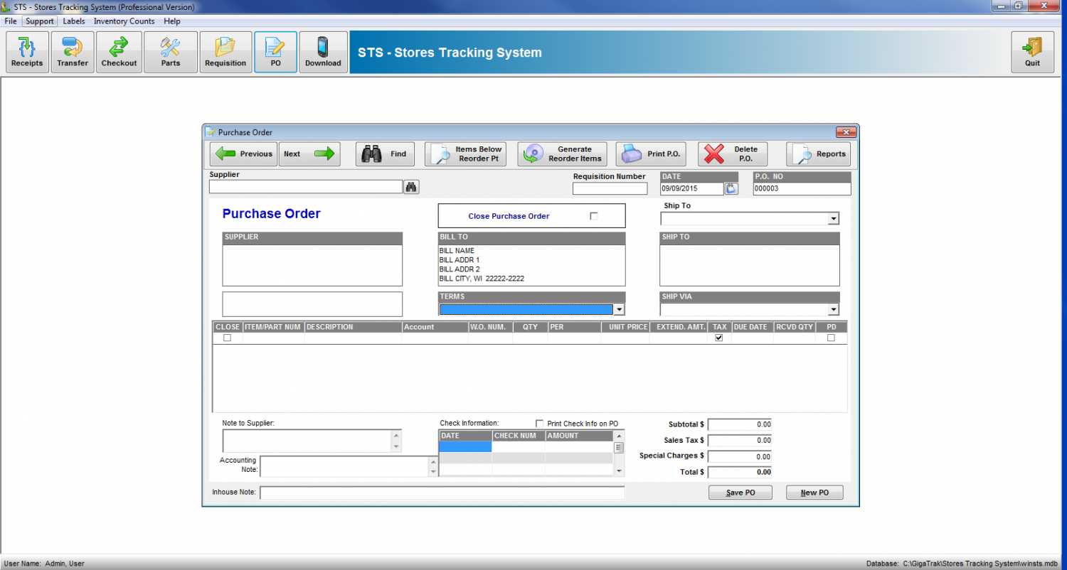 Store Room Tracking System | Supply Tracking Software