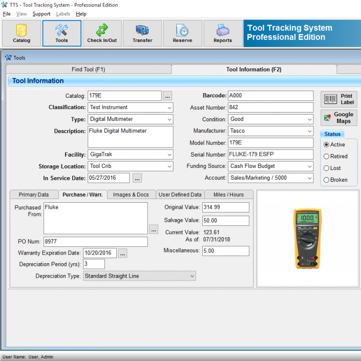 tool tracking software system | GigaTrak